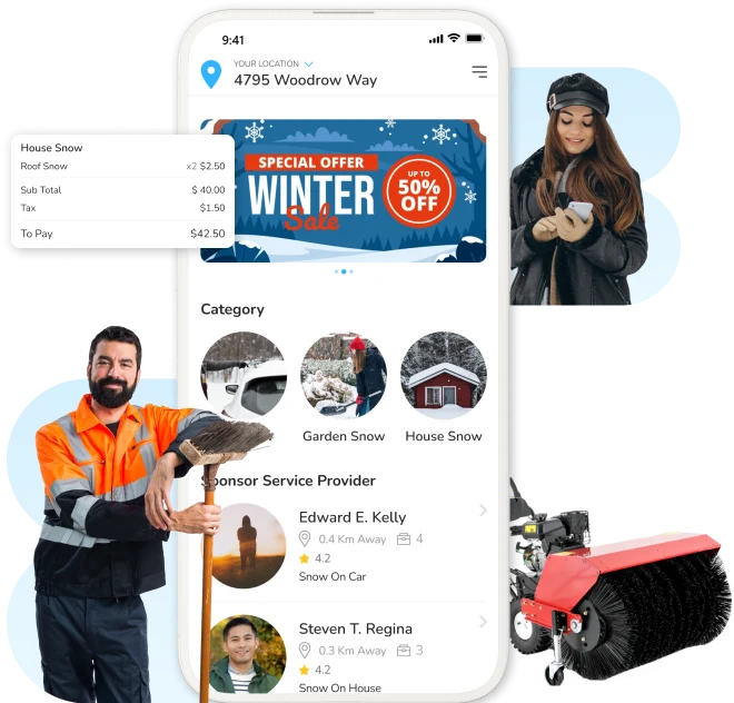 Uber for Snow Removal - Snow Clearing App Clone Ready
